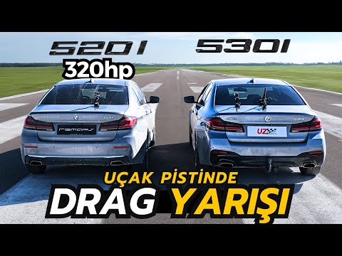 DRAG YARIŞI: Yazılımlı 520i vs Stok 530i xDrive: 320hp vs 280hp vs 252hp @uzmediatr
