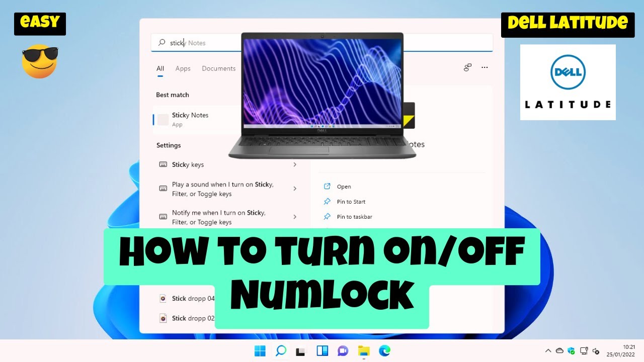 How to turn on/off Numlock Dell Latitude Laptops - YouTube