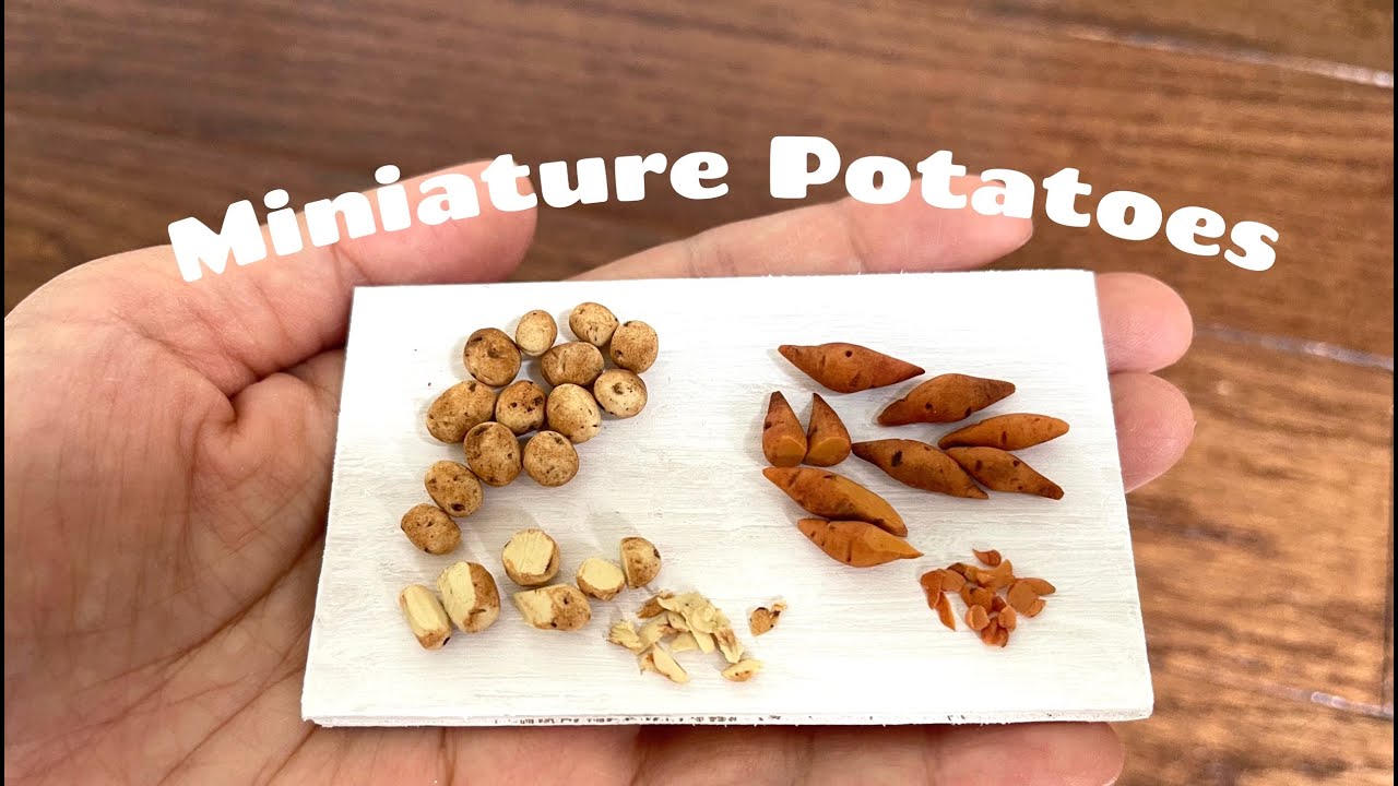 How to Make Miniature Potatoes and Sweet Potatoes from Polymer Clay ...