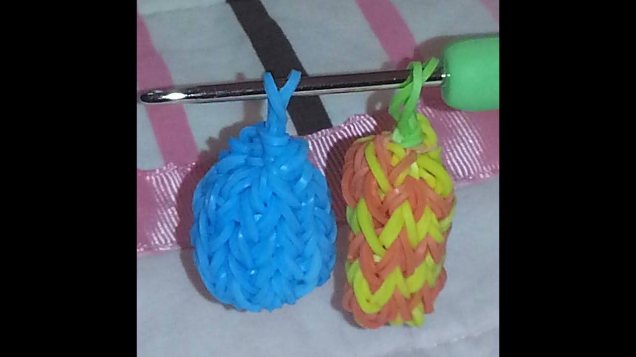 How to make a 3d mango on rainbow loom. - YouTube