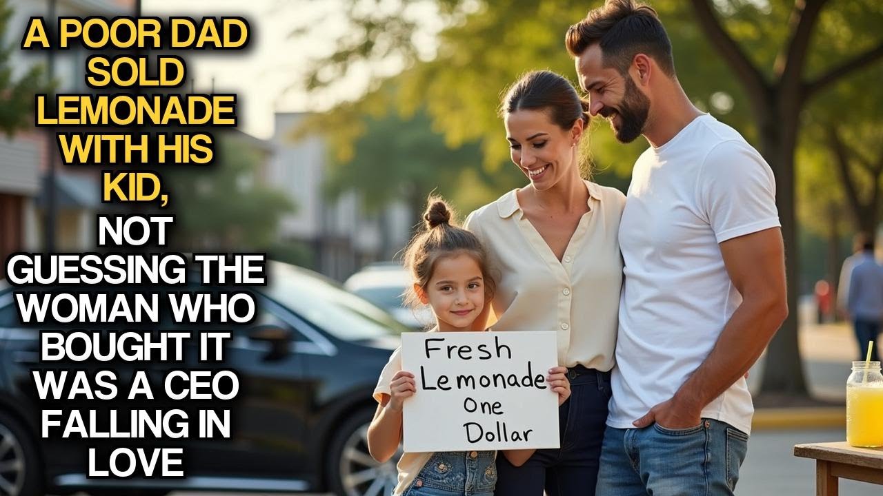 A Poor Dad Sold Lemonade with His Kid, Not Guessing a Woman Who Bought ...