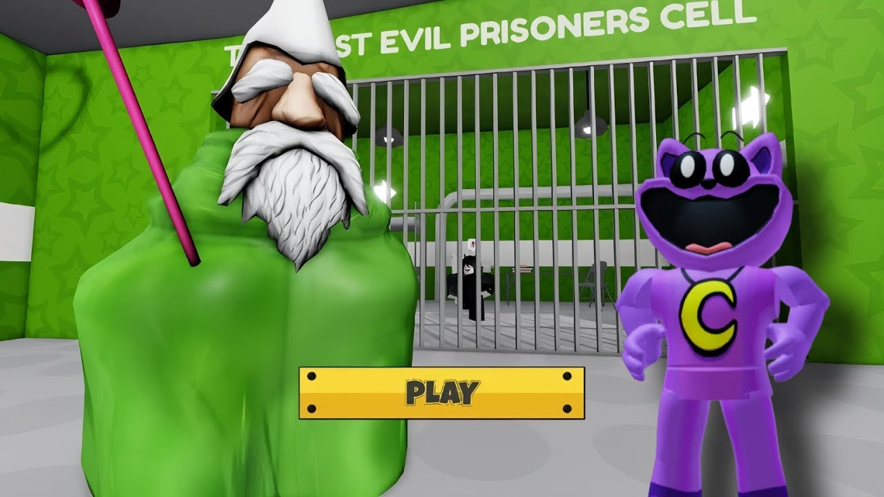 GREEN WIZARD GNOME BARRY'S PRISON RUN! (OBBY!) - CATNAP VS WIZARD - YouTube