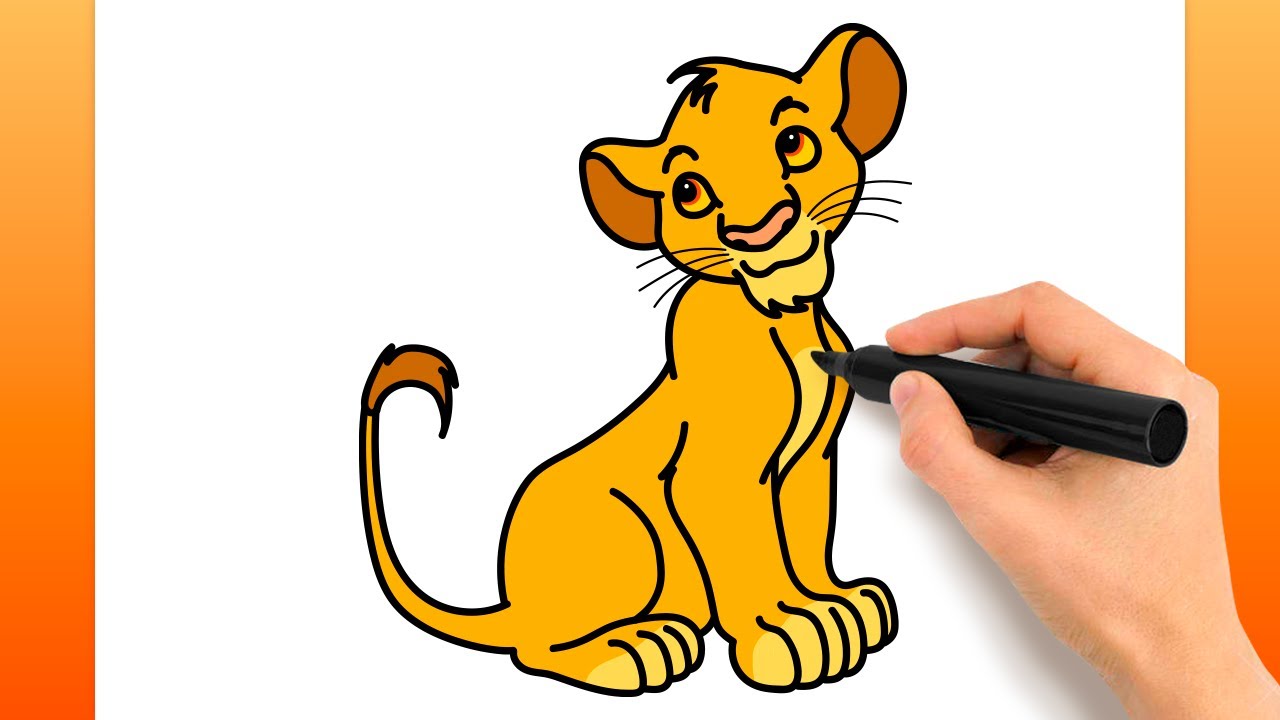 Comment Dessiner Simba (Tutoriel De Dessin Facile) - YouTube