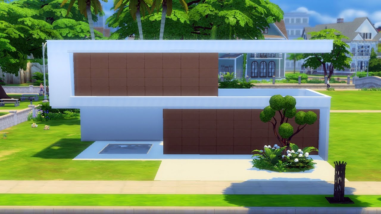 The Sims 4 - Modern Home | Speed Build | House Building - YouTube