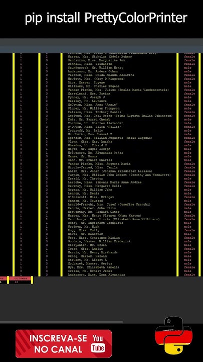 Pandas DataFrame colorido - pretty print - Python - YouTube