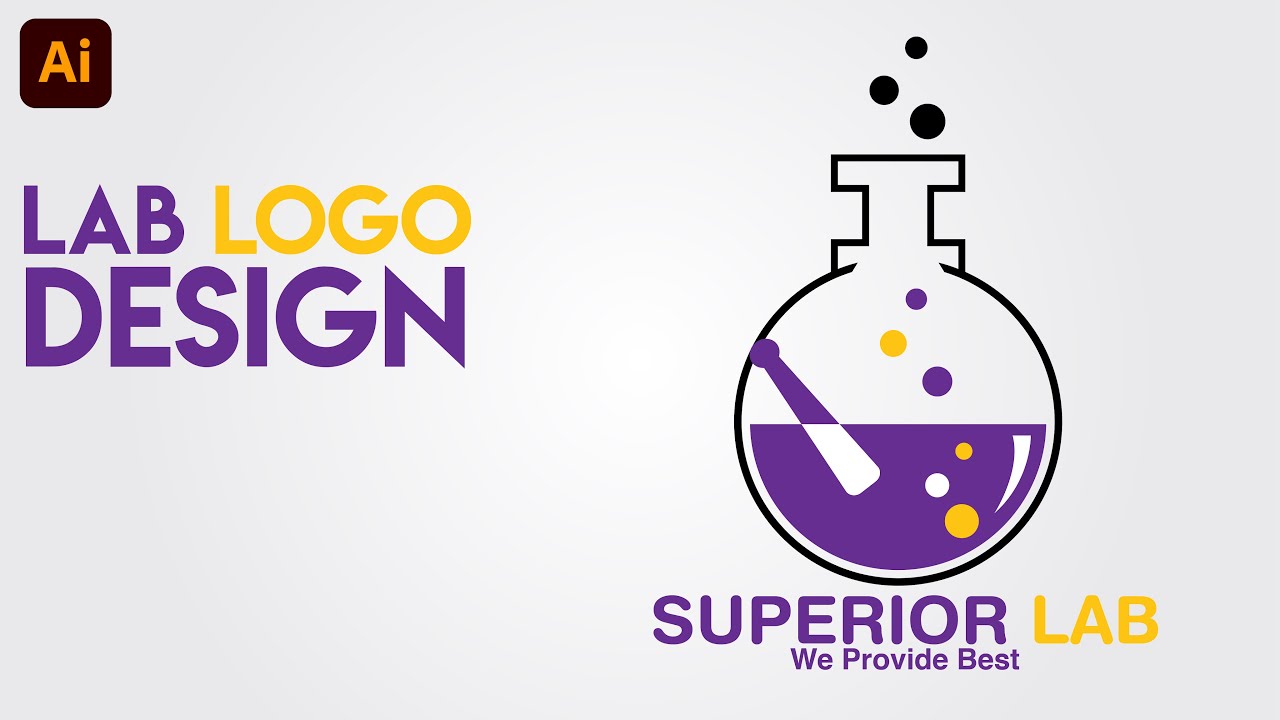 How to create a Lab logo in Adobe illustrator CC - YouTube