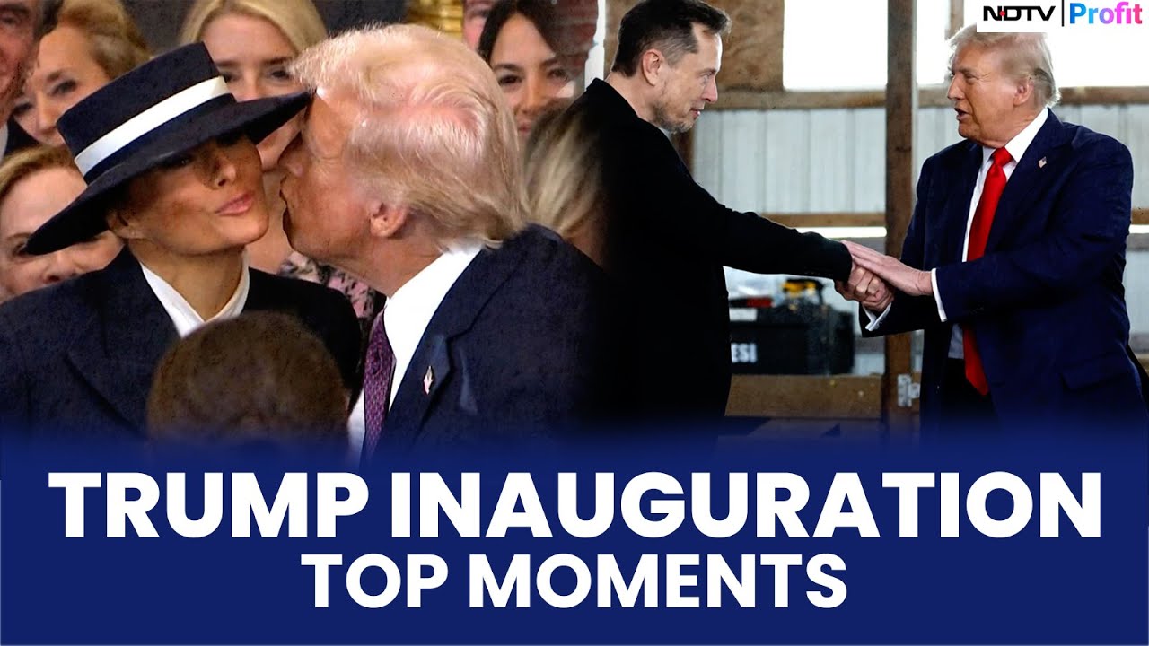 Trump Inauguration Highlights: Melania's Air-Kiss and Elon Musk's Hand ...