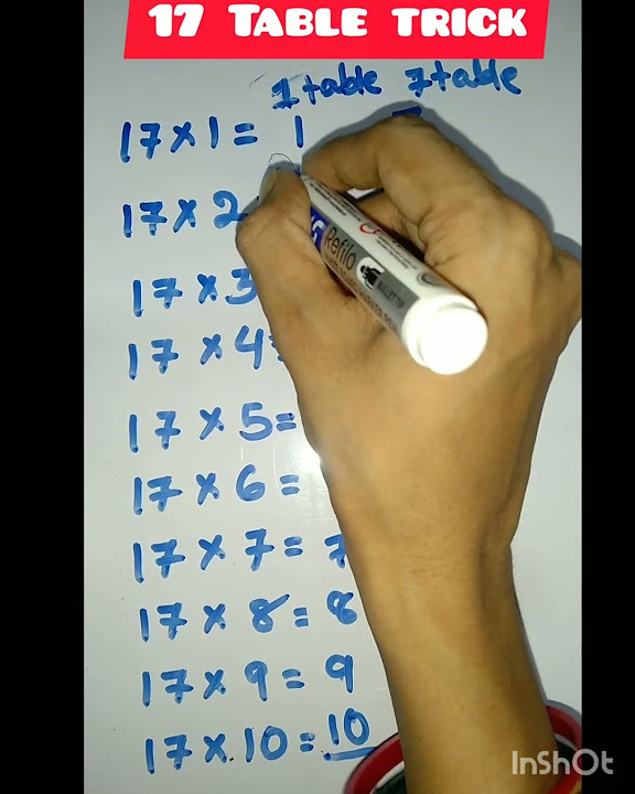 17 Table trick ! 17 times table trick ! #shorts #viralshorts #trending ...