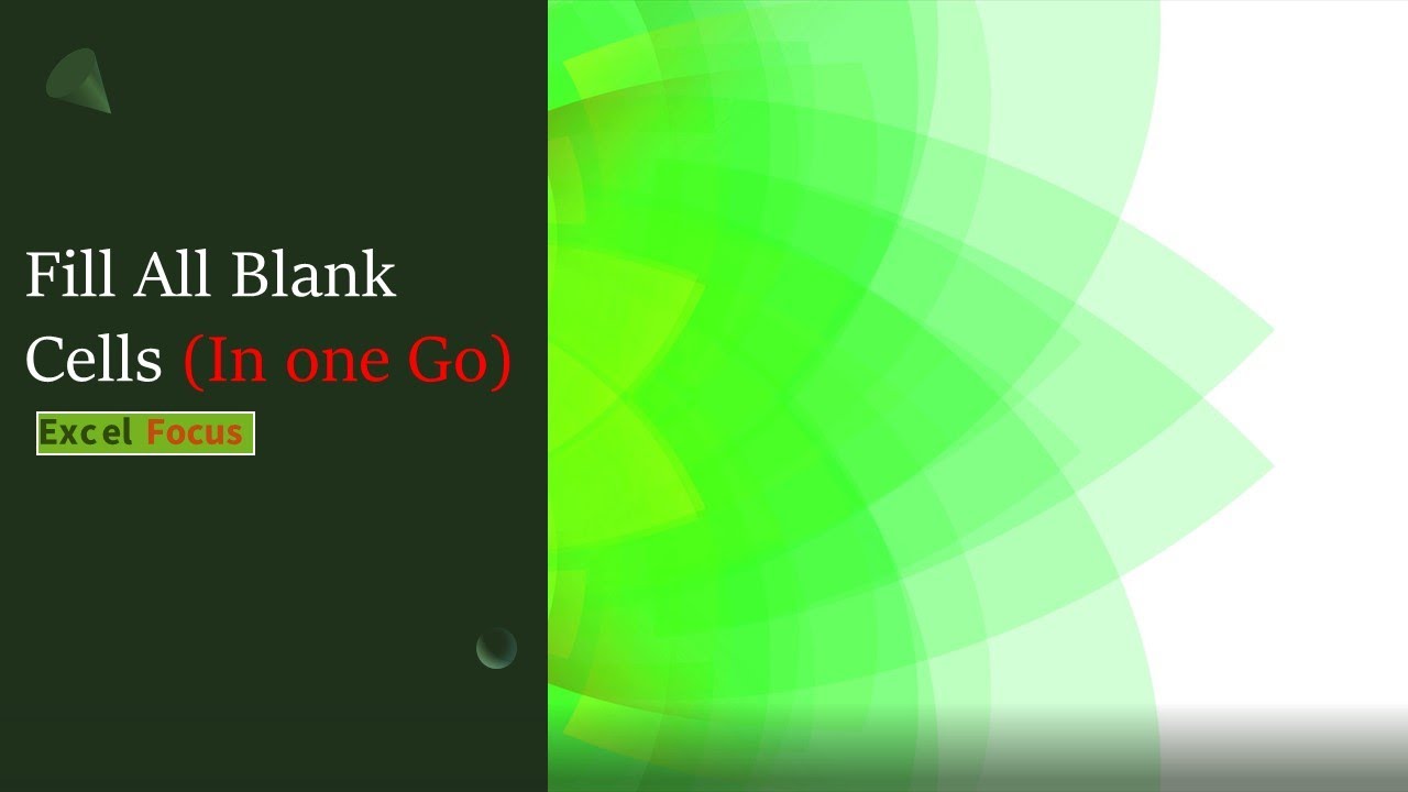 How To Replace Blank Cells With Desired Result Ctrl Enter YouTube How To Replace Blank Cells With Desired Result Ctrl Enter YouTube