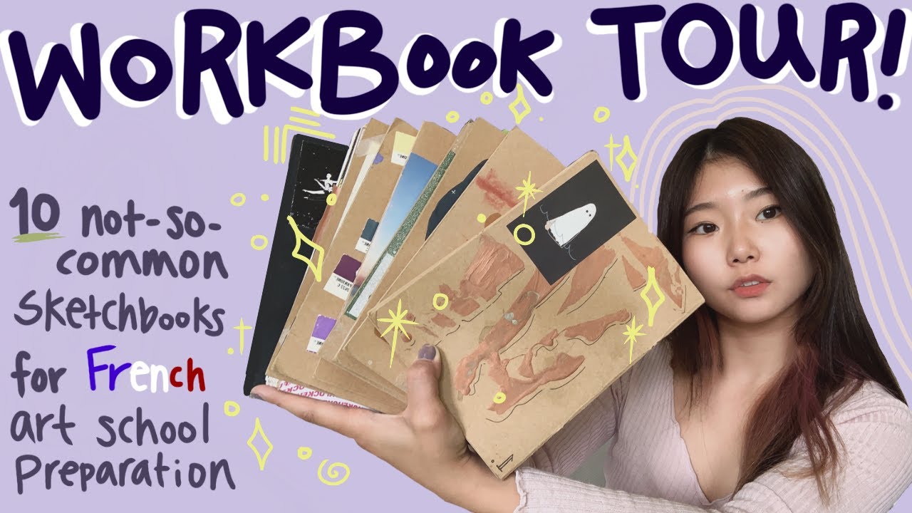 Workbook (sketchbook) tour!! 10 sketchbooks I've made for French art ...