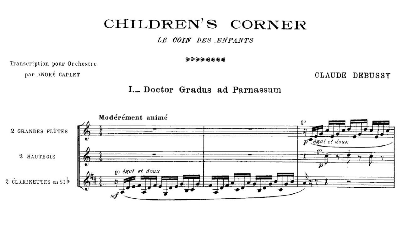 Claude Debussy - Children's Corner (orch. A. Caplet) [with score] - YouTube