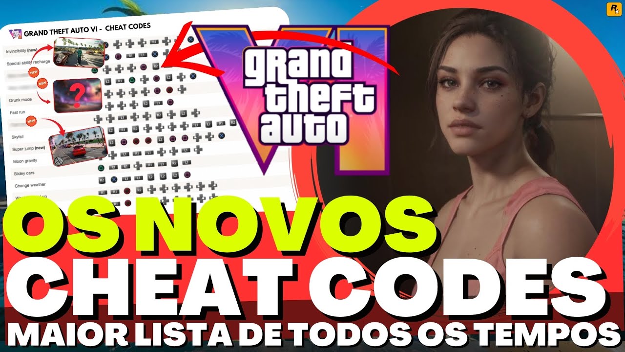 OS NOVOS CHEAT CODES DO GTA 6 - YouTube