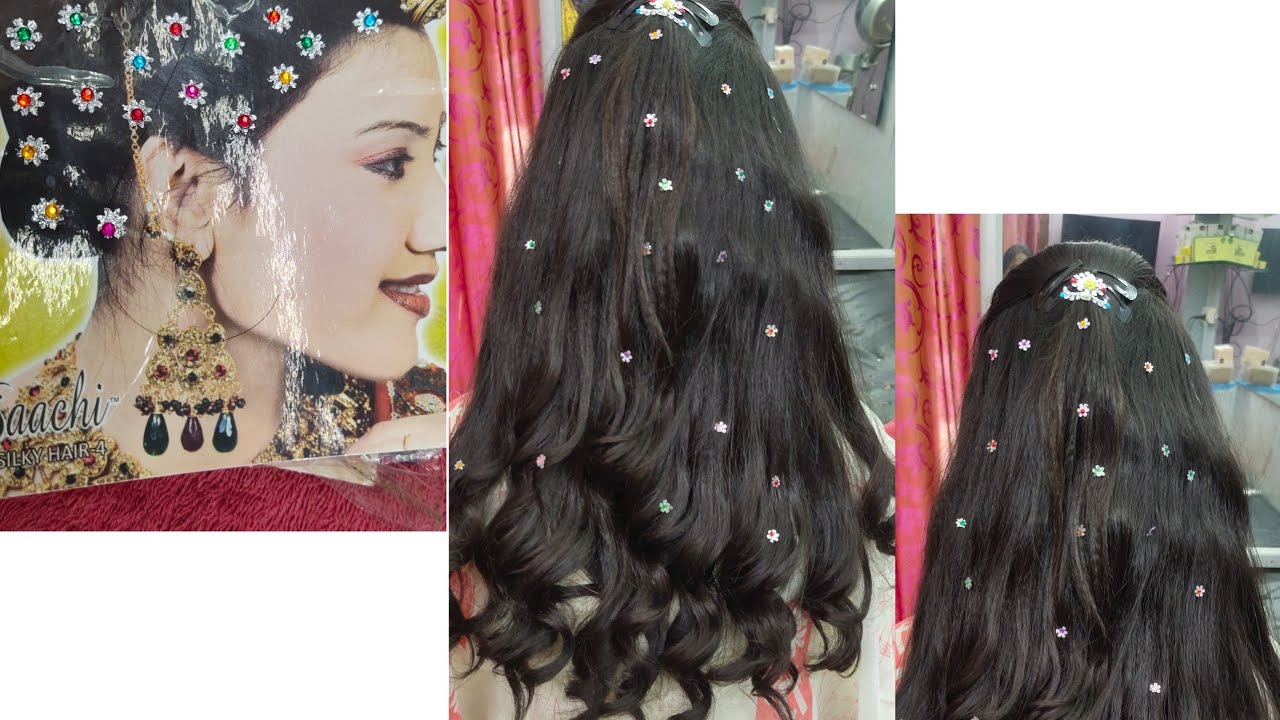 Howto Apply Hair Tattoo Stickers for Open Hair Hairstyle InTelugu ...