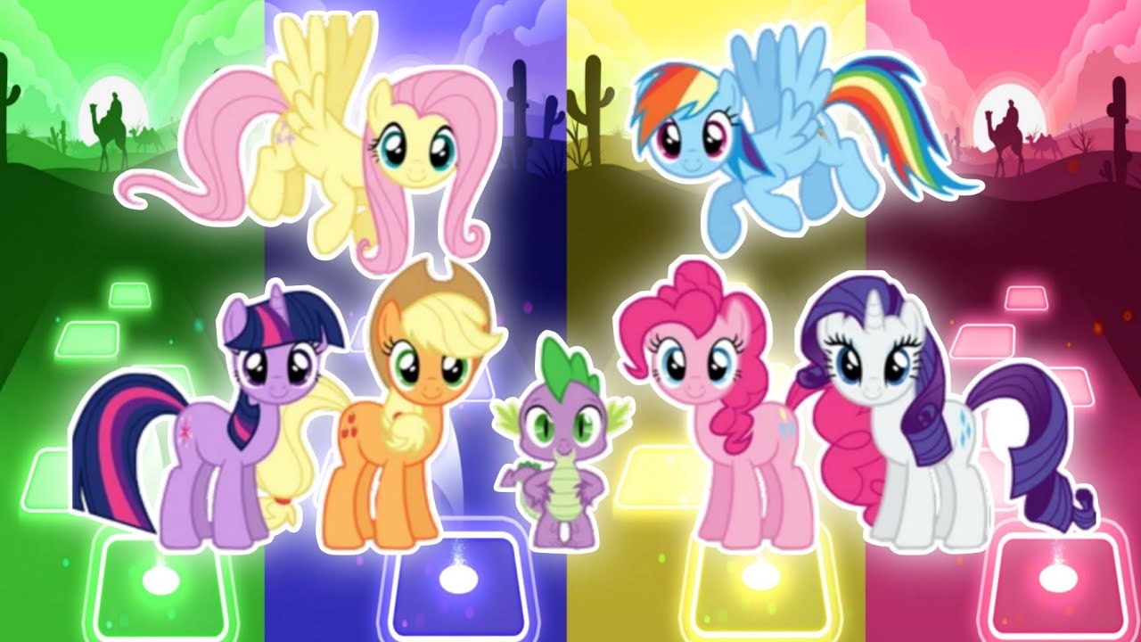 MY LITTLE PONY in TILES HOP EDM RUSH Rainbow 🆚️ Pinkie Pie 🆚️ Twilight ...