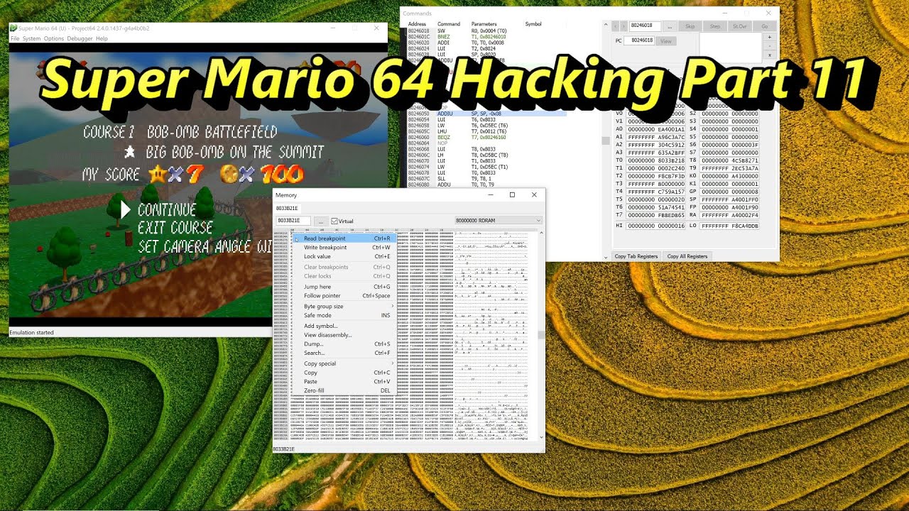 Super Mario 64 Hacking Part 11: Making GameShark Codes Using the SM64 Decompilation - YouTube