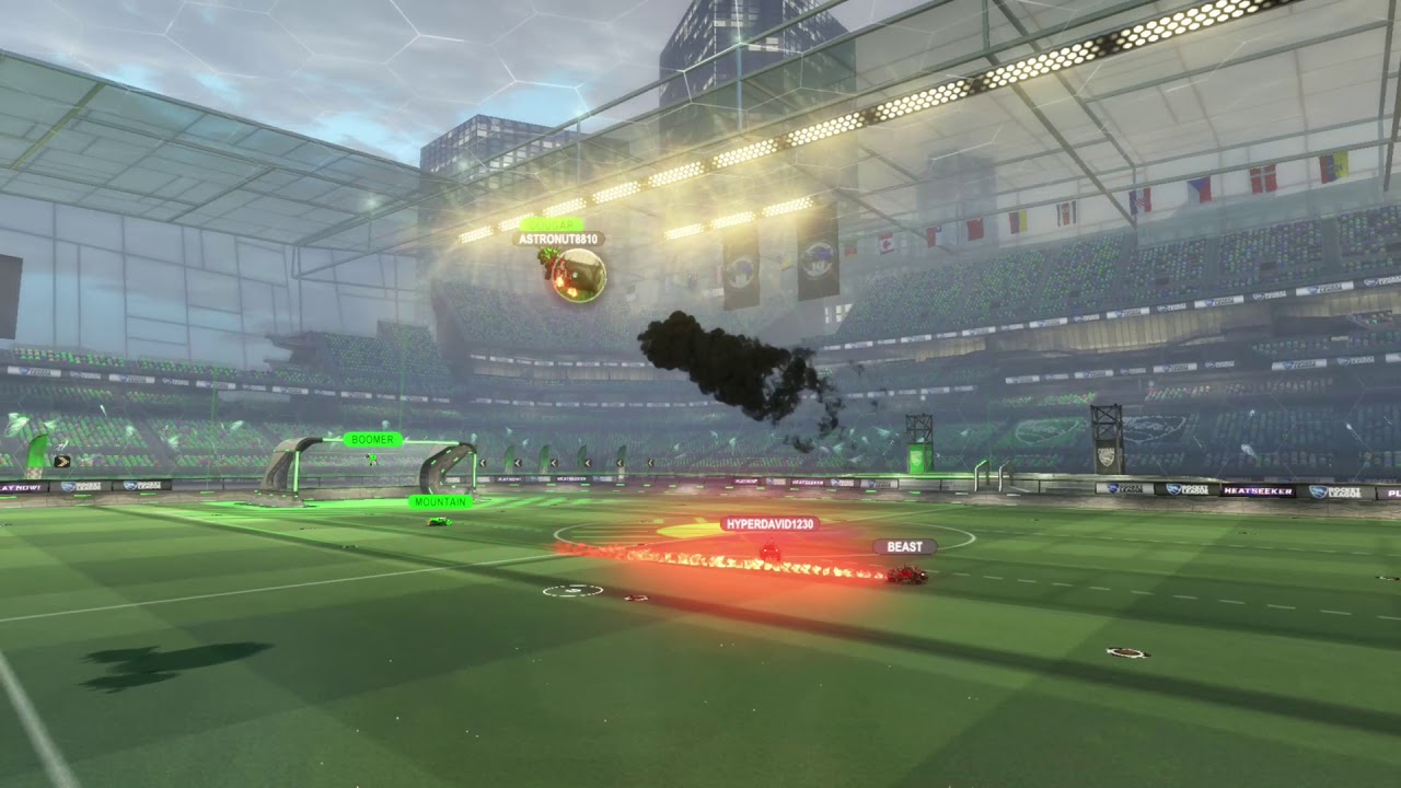 Rocket League air collision - YouTube
