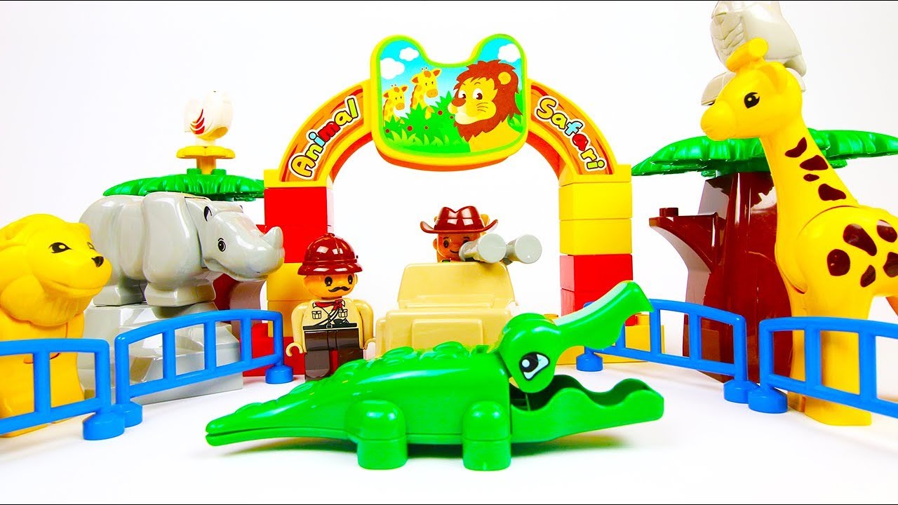Building Blocks Toy Zoo for Kids: Learn Animal Sounds - YouTube