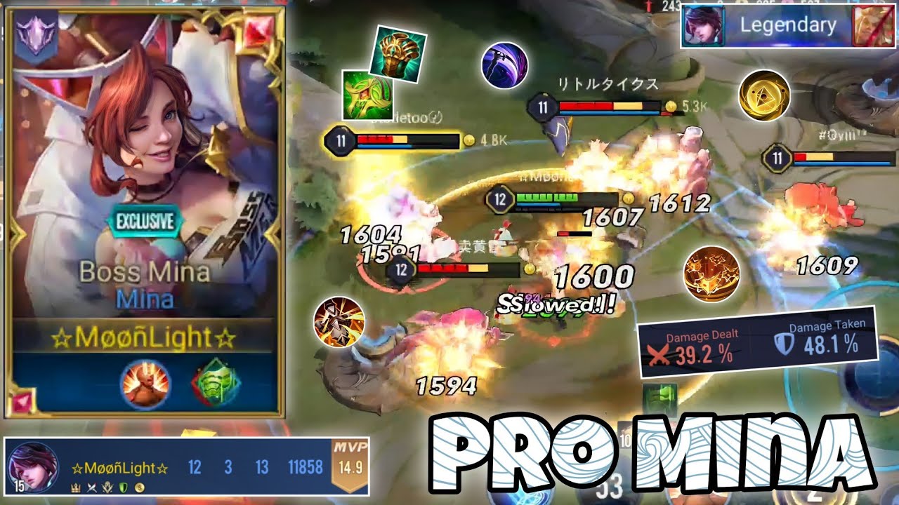 Mina Support Pro Gameplay | 40% DD And 50% DT 😲 Insane Match | Arena of Valor | Liên Quân mobile ...