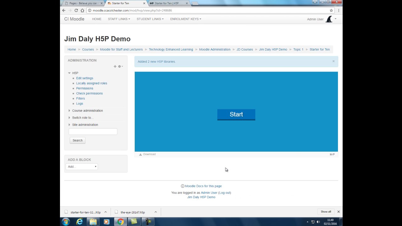 H5P / Moodle Arithmetic Quiz - YouTube