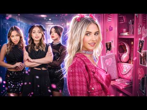 Pinkes Girl in schwarzer Schule! Ich bin allen zu blond