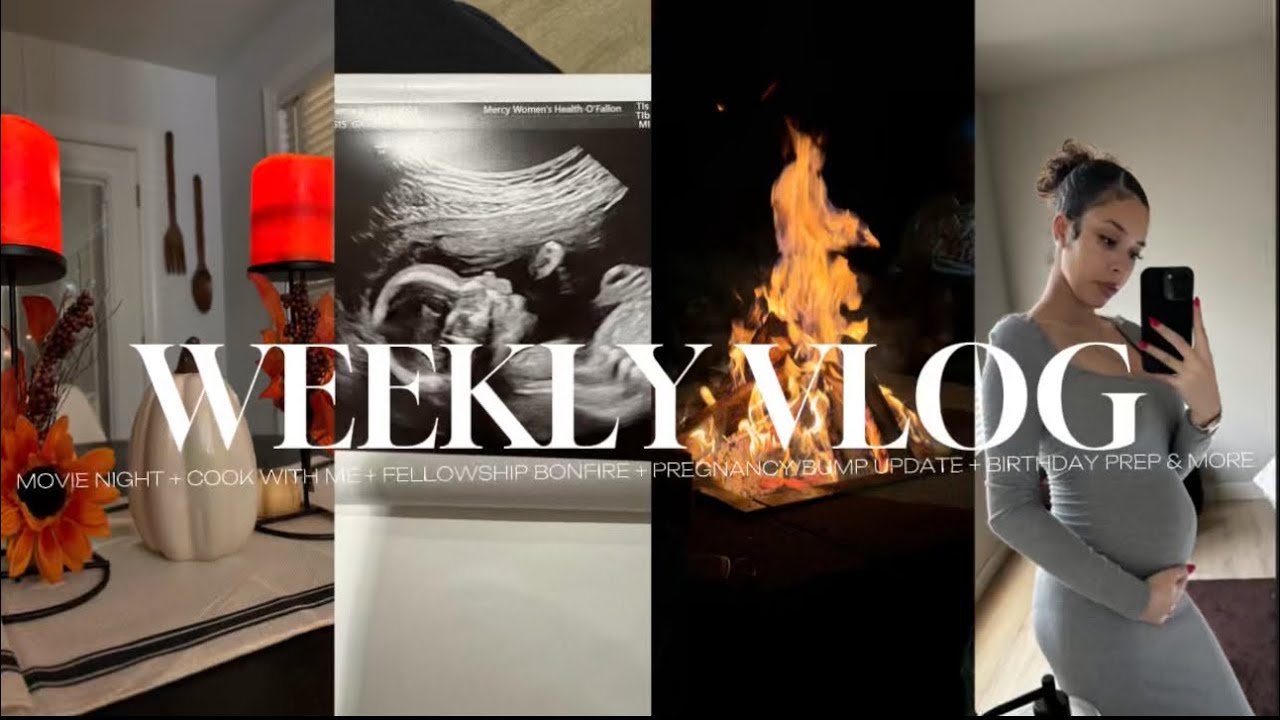 WEEKLY VLOG: movie night + cook with me + bump update + fellowship ...