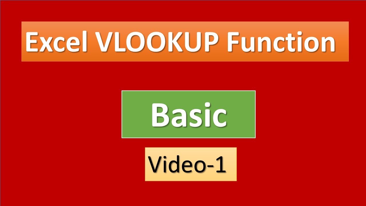 Vlookupexcelbasic Youtube