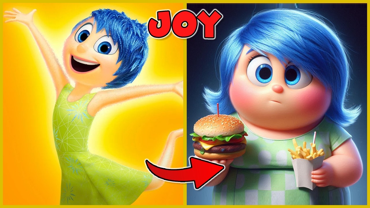 INSIDE OUT 2 Animation Movie Characters AS Fat Edition...! 🍔🍟🌭 | Anger ...