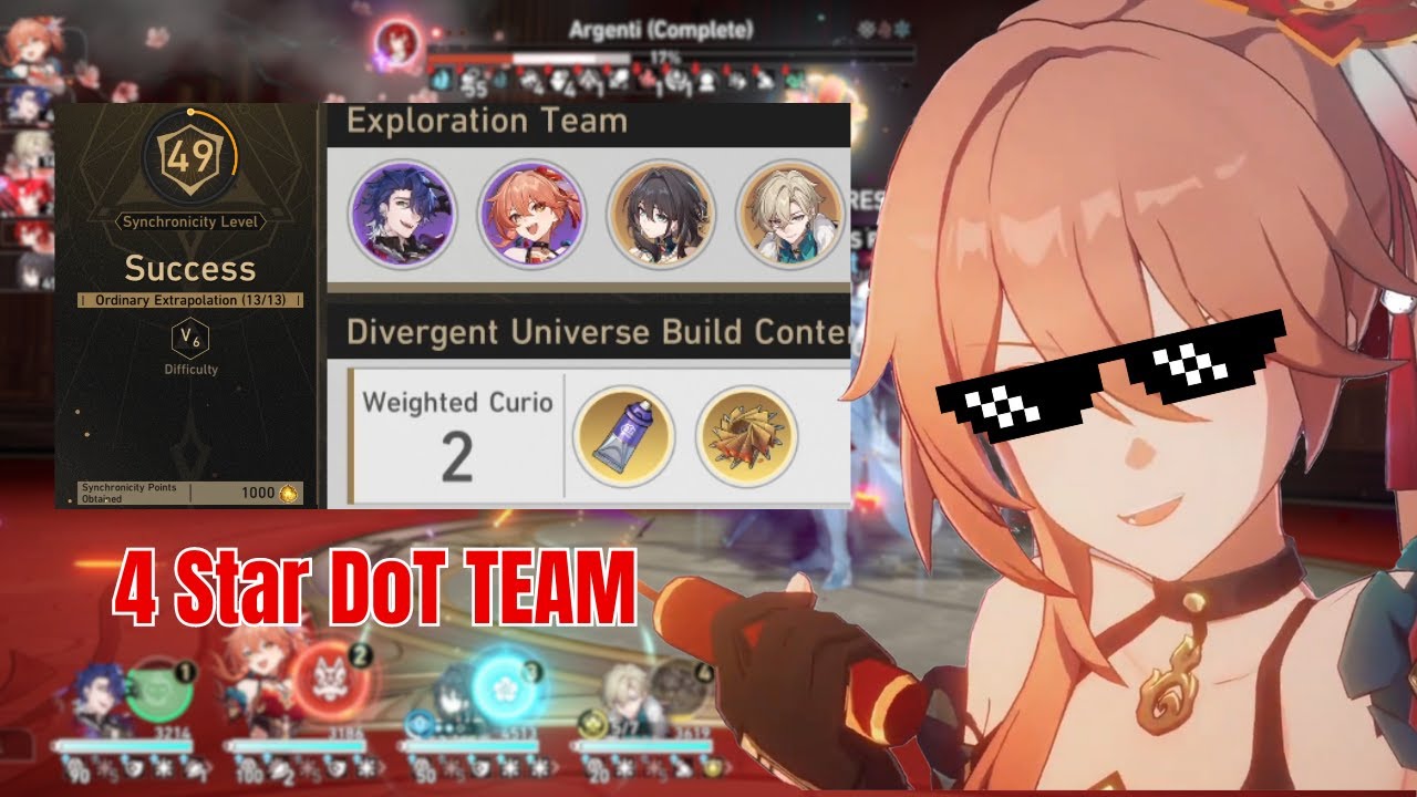 4 Star DoT Team Full Run Ordinary Protocol 6 | Divergent Universe - YouTube