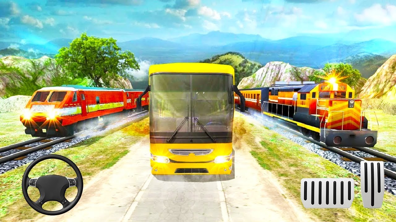 Train Vs Bus Racing - Crazy Racing Mode - Android Gameplay - YouTube