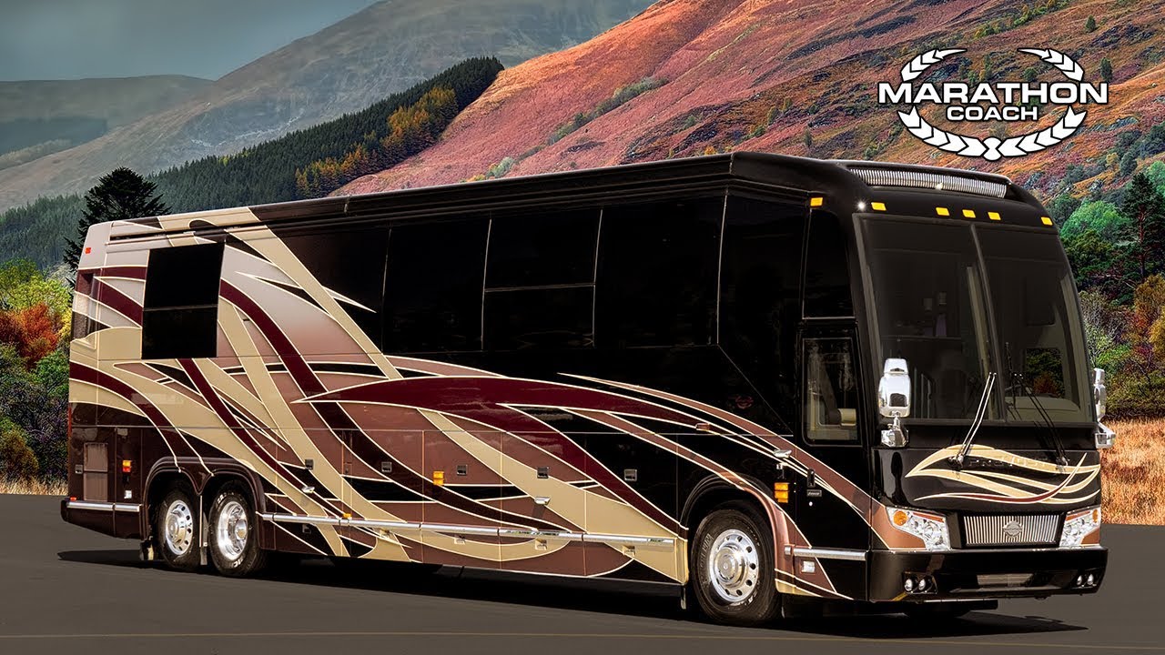 Marathon Coach Show Coach #1266 Prevost H3-45 Double Slide - YouTube