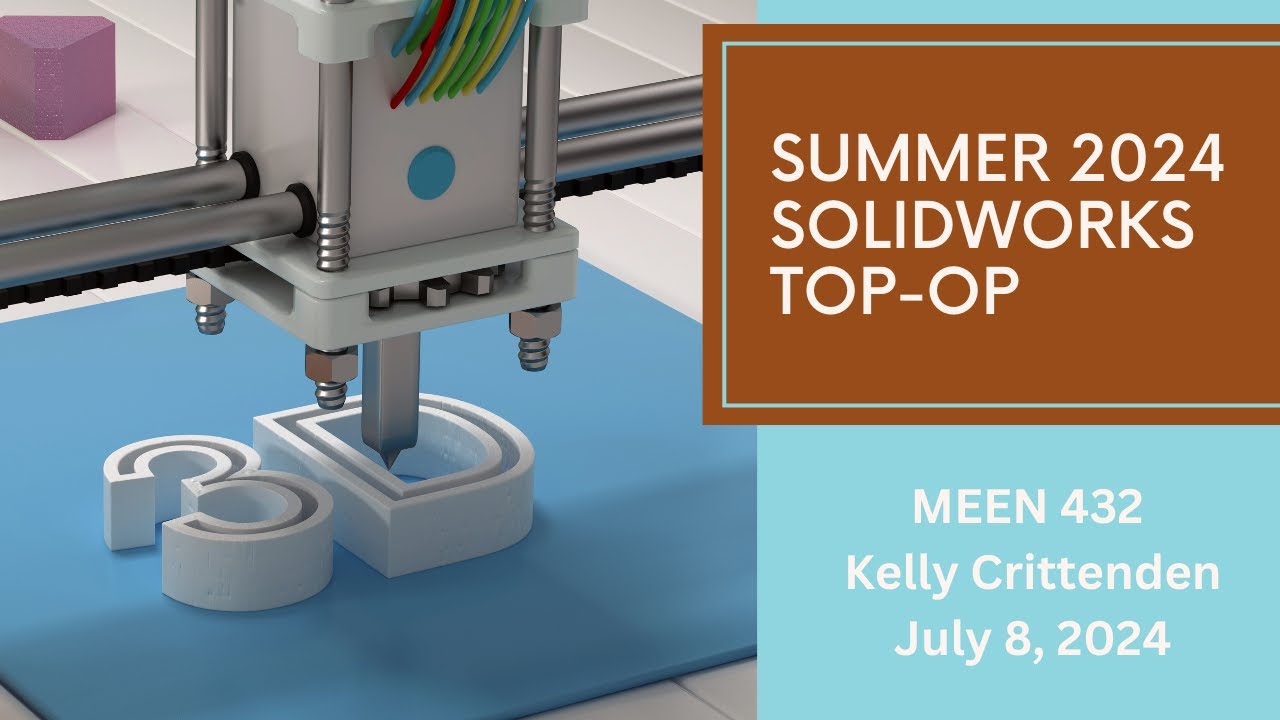 Summer 2024 Additive Fabrication | SolidWorks | Topology Optimization - YouTube