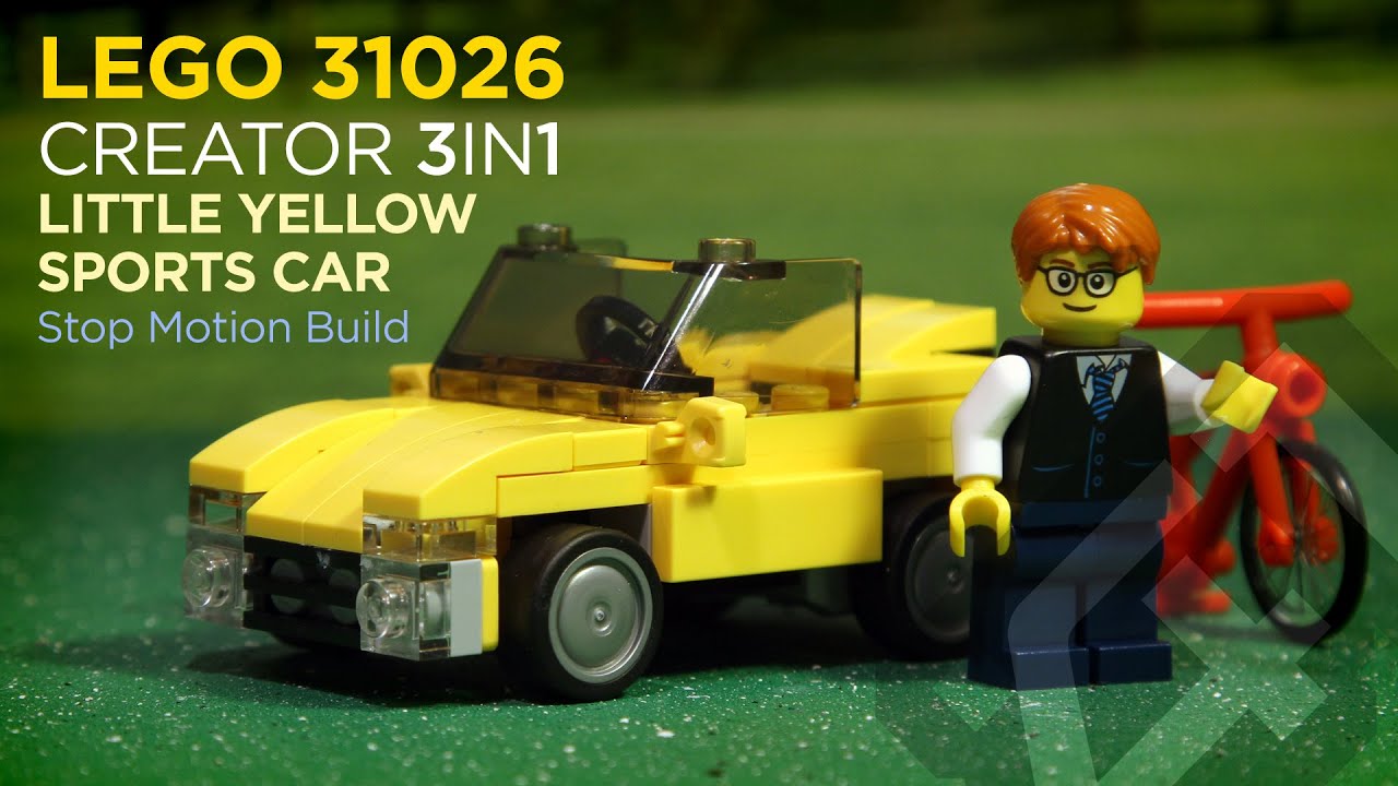 LEGO Little Yellow Sports Car from Creator 31026 - Stop Motion Build ...