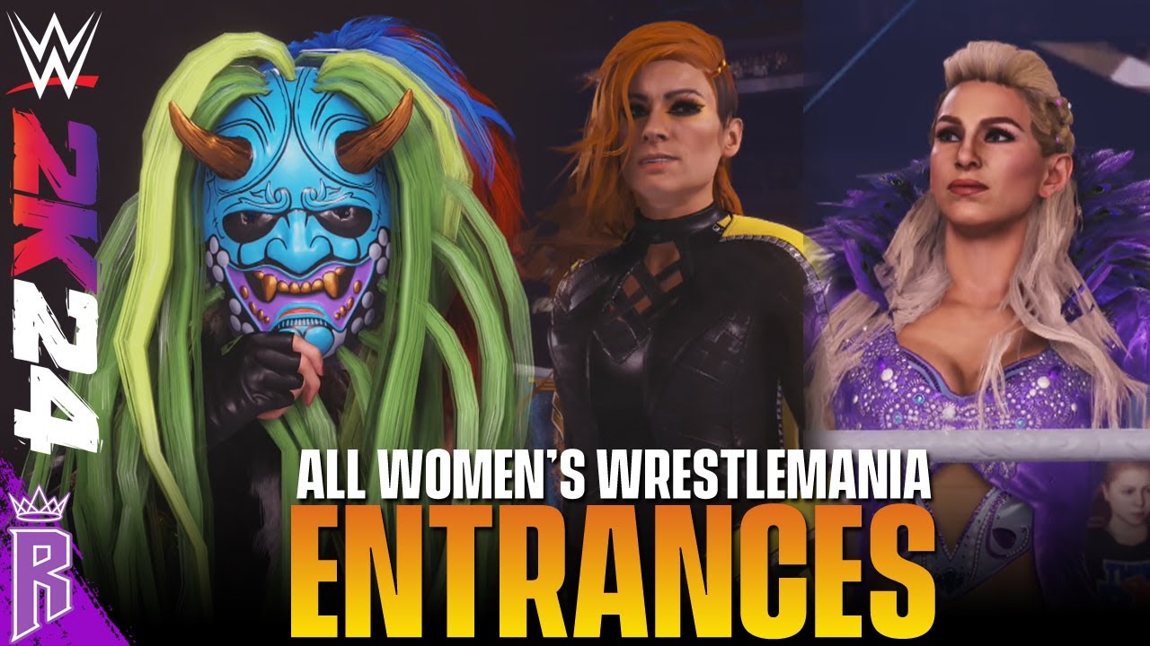WWE 2K24: All Women's WrestleMania Entrances #WWE2K4 #WrestleMania ...