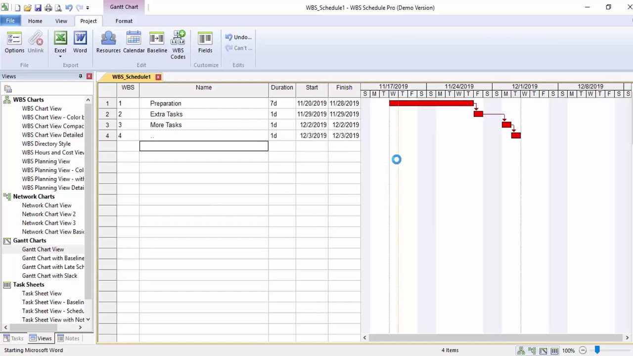 Tuto WBS SchedulePro - YouTube