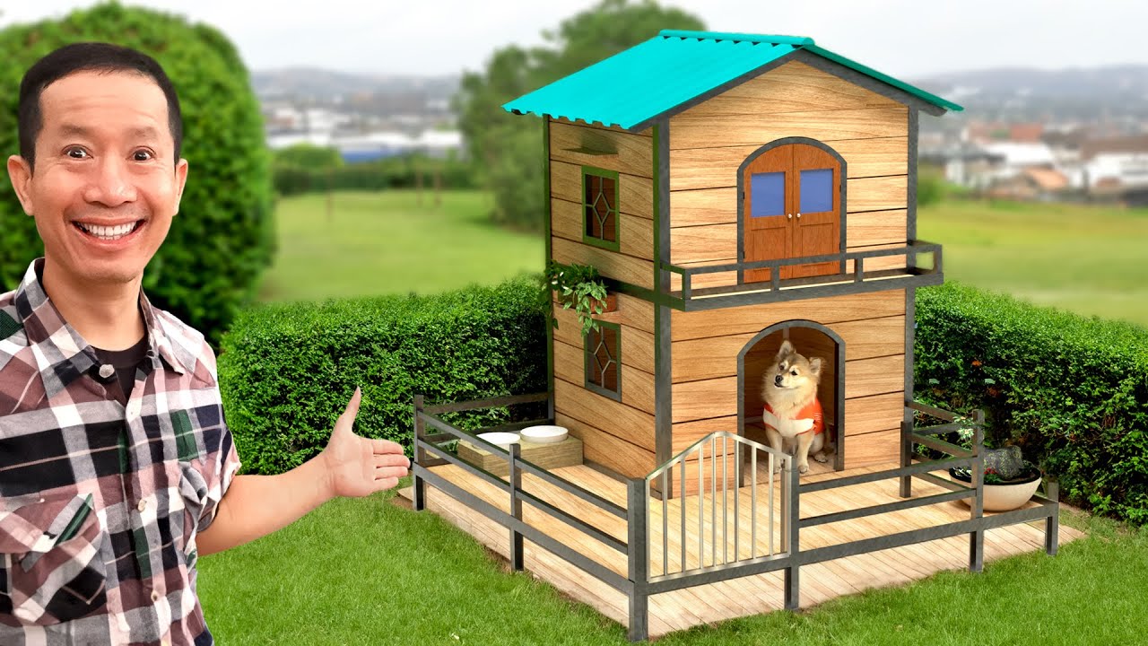I build beautiful maison for my dog | Dog house project - YouTube