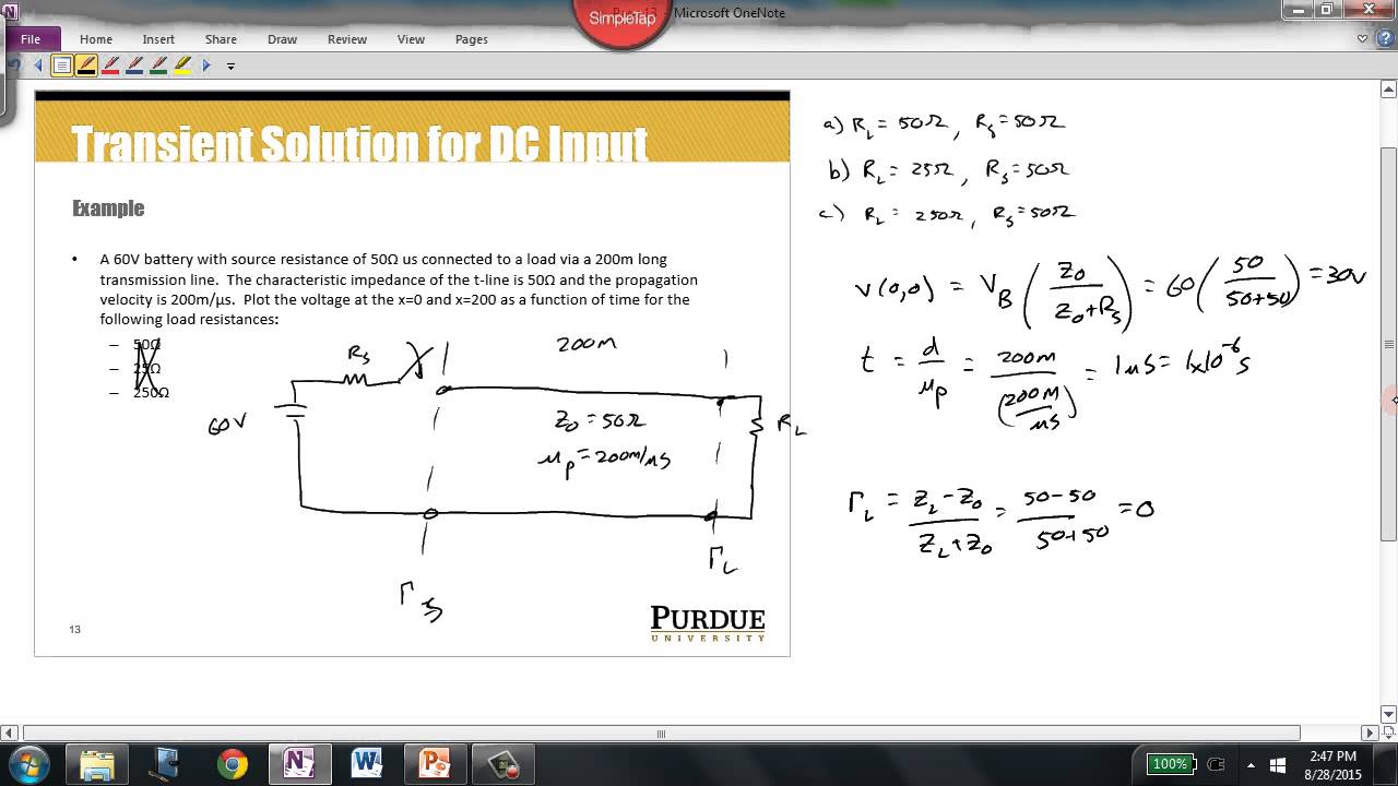 Topic 5 Part 4 Transient Solution to DC Input - YouTube