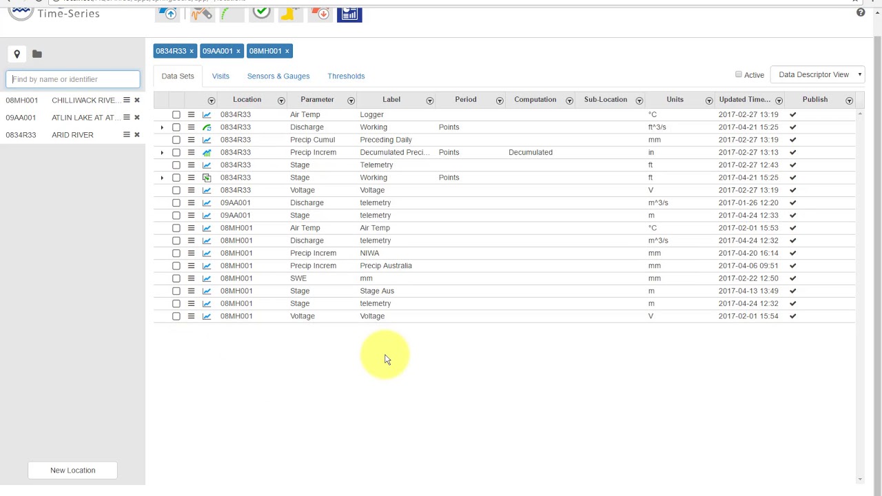 AQUARIUS Time-Series - Searching And Filtering Locations - YouTube