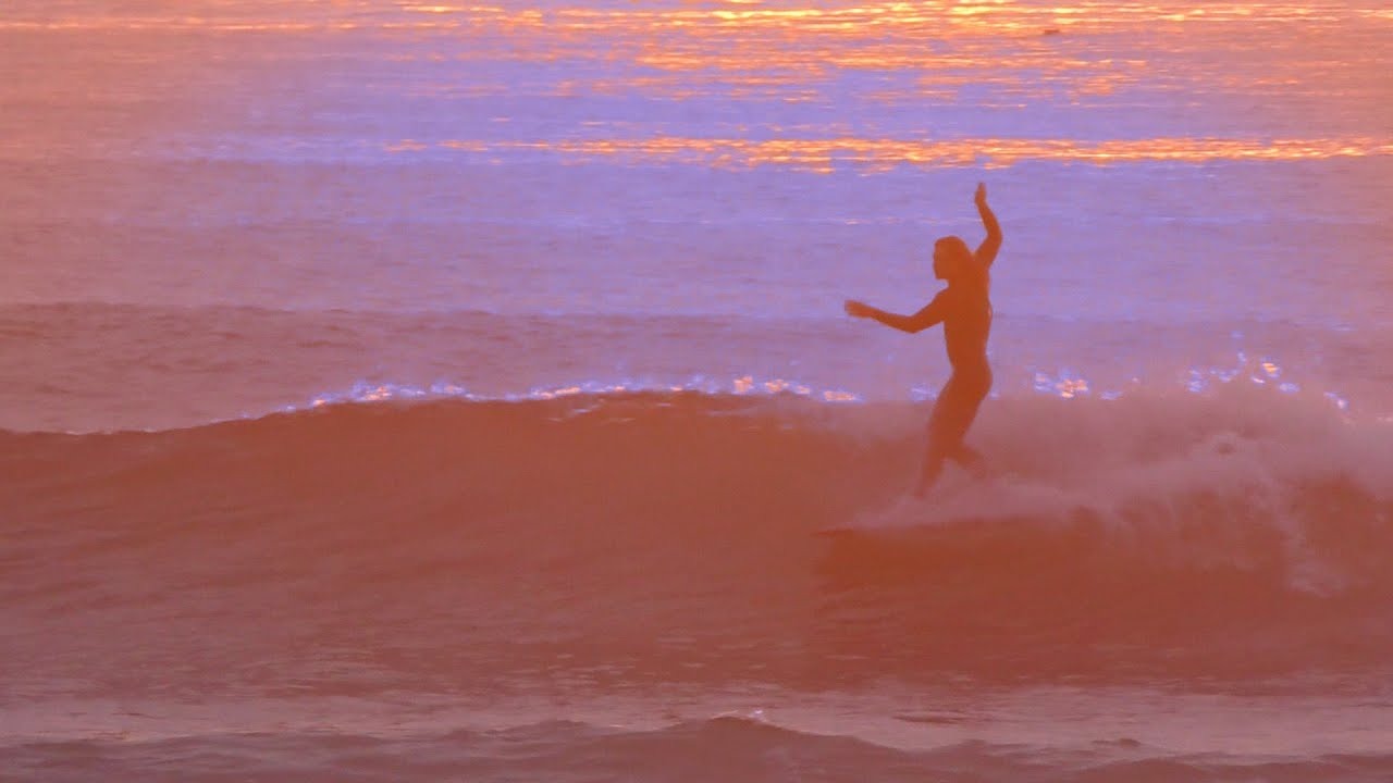 Surfing the Red Sunset - YouTube