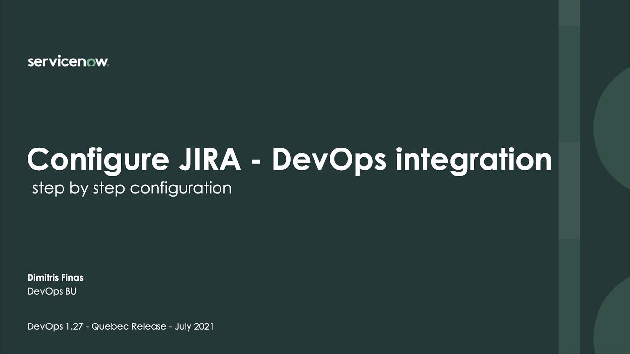 ServiceNow DevOps JIRA Integration - YouTube
