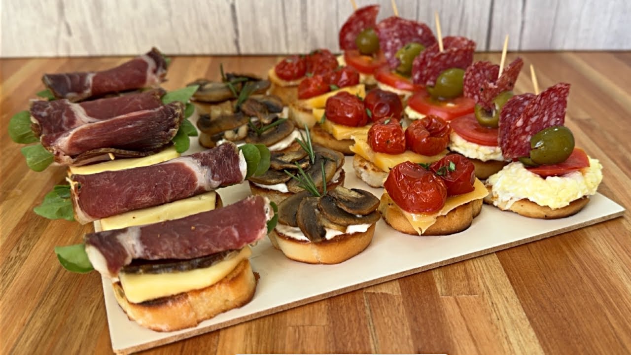 Deliciosos Aperitivos con tostadas/ Canapés para sorprender - YouTube