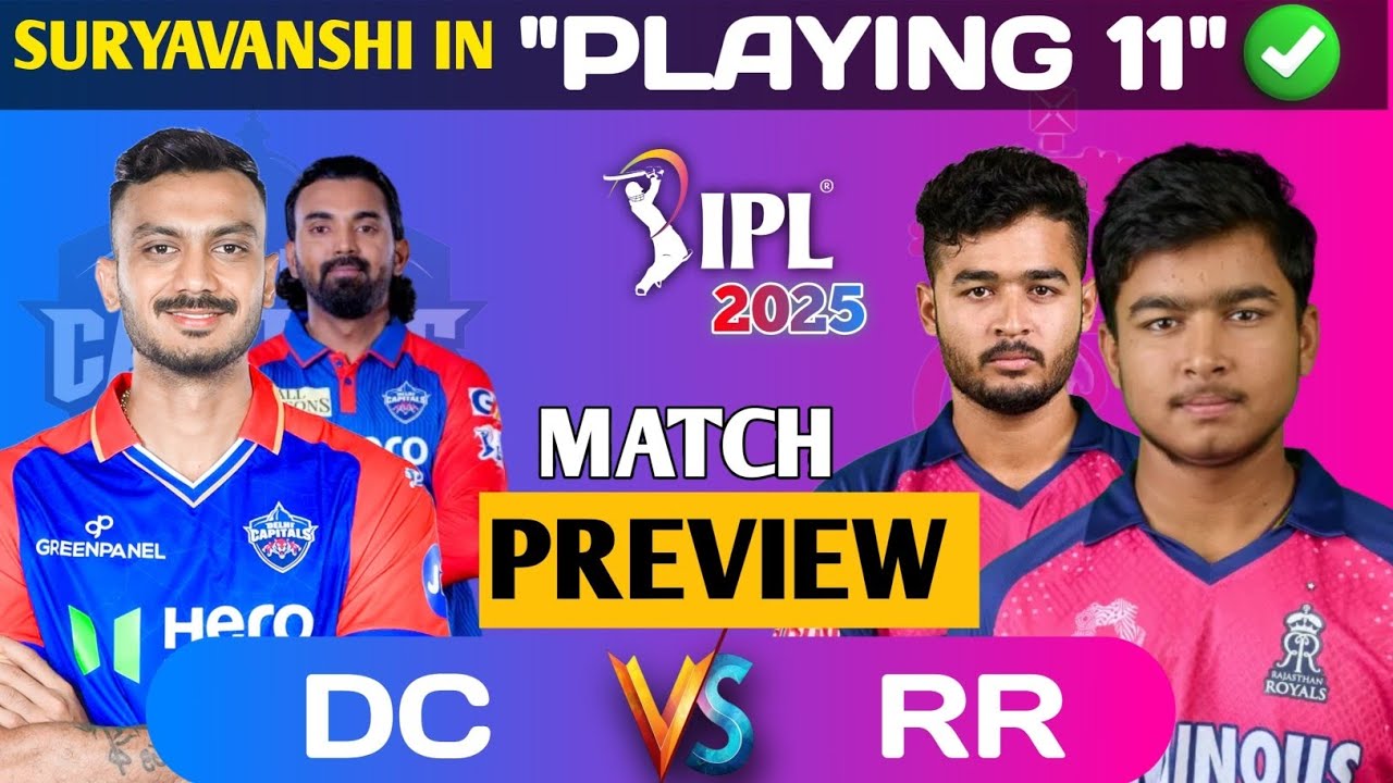 RR vs DC Match Preview | Big Battle Tonight!| Playing 11 & Pitch Report ...