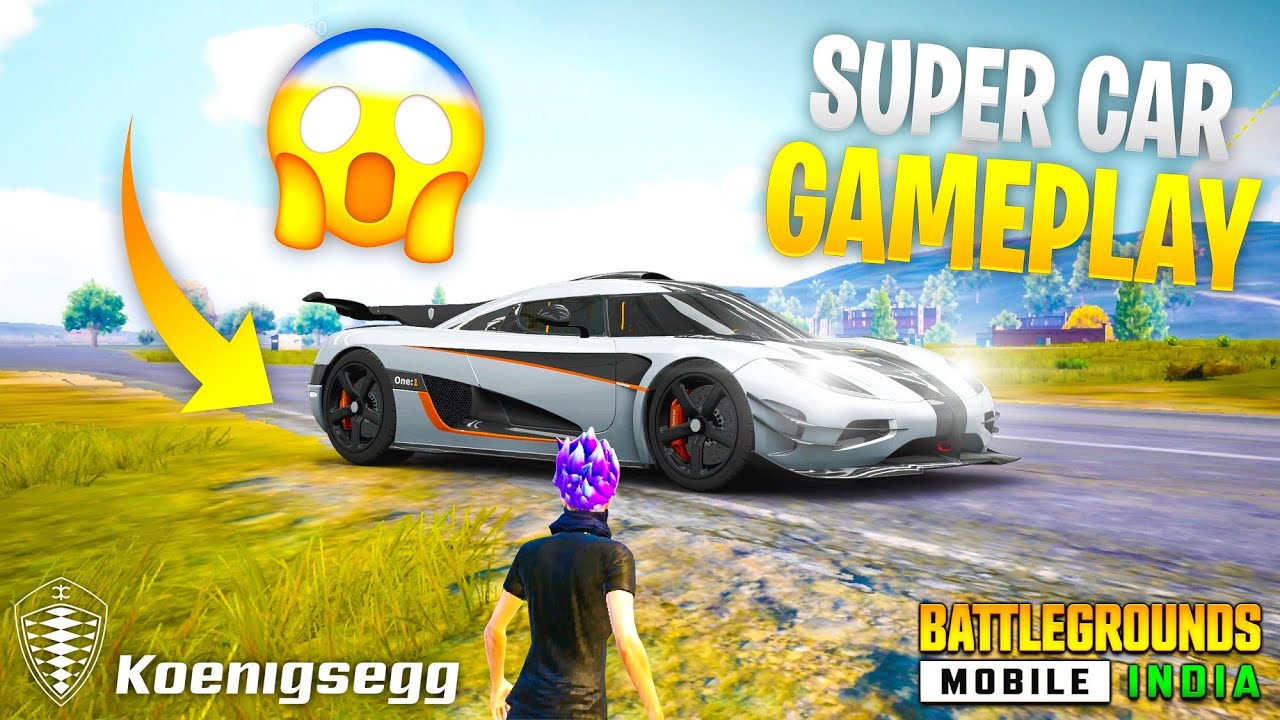 NEW SUPER CAR GAMEPLAY KOENIGSEGG CAR IN PUBG AND BGMI | PUBG COLLAB ...