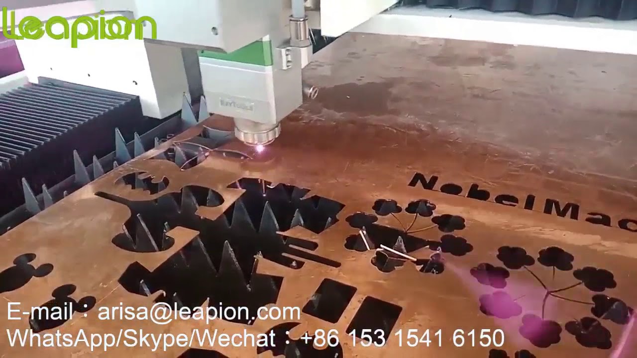 LF-2000w fiber laser cutting copper sheet-laser machine cut metal - YouTube