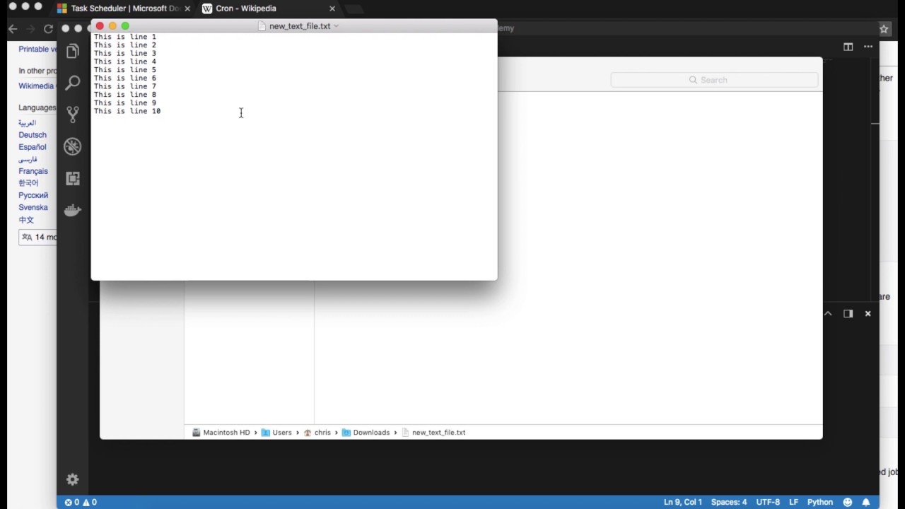 Business Intelligence Development using Python 3 - 41 - Crontab ...