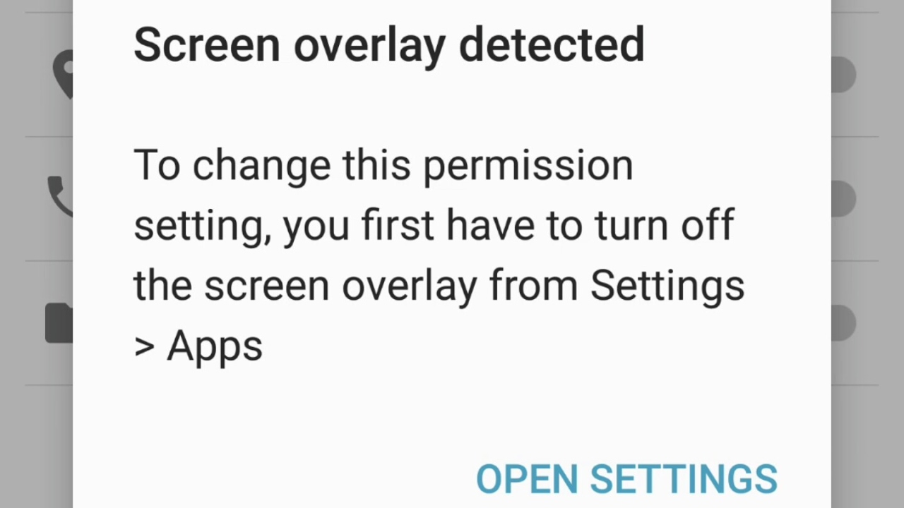 How to fix Screen overlay detected for android - YouTube