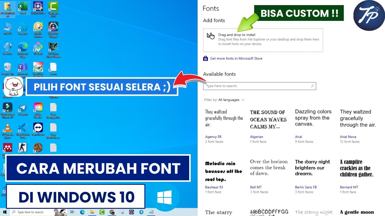 Cara Merubah Font Di Laptop Atau PC Windows 10 | Ubah Jenis Font ...