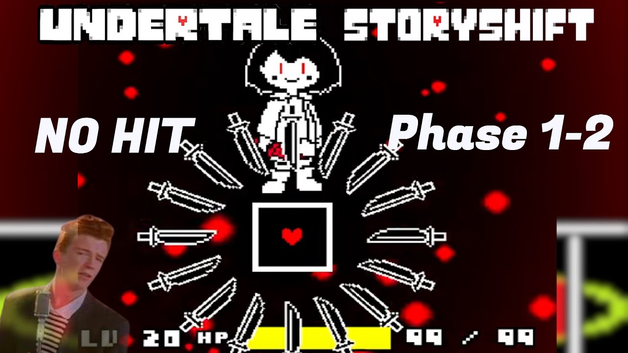 (NO HIT) Undertale Storyshift genocide ending Phase 1-2 no hit - YouTube