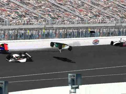 NR2003: IndyCar Racing Mod - Big Wreck on the Frontstretch (Dan Wheldon ...