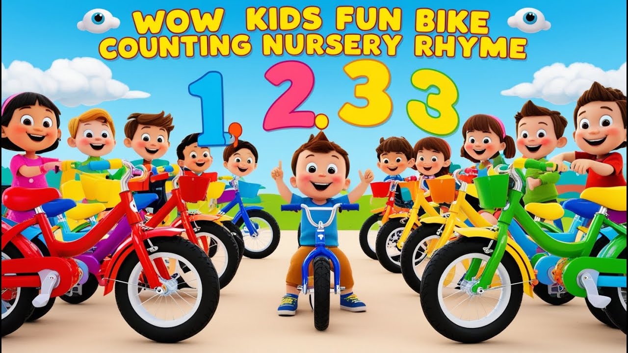 Welcome to Wow Kids | Counting Colorful Bikes 🌈📚 | Fun Learning Song ...