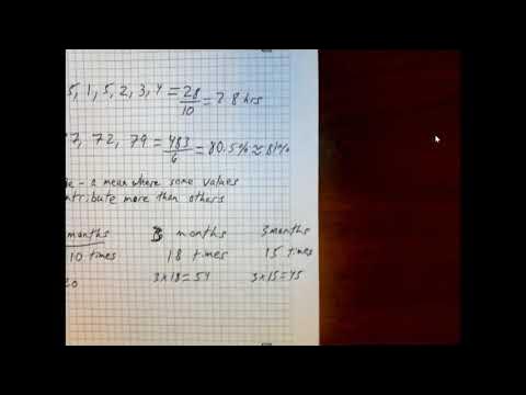 Geometry 0A-1 Weighted Averages & Grades - YouTube